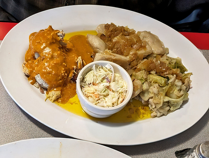 The holy trinity of Eastern European cuisine on one plate. This is what happens when a chef decides everyone deserves to be happy.