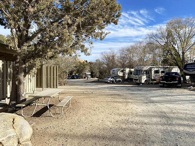 Point of Rocks RV Campground offers a peaceful retreat among juniper trees &ndash; where "roughing it" still includes your favorite recliner and satellite TV.