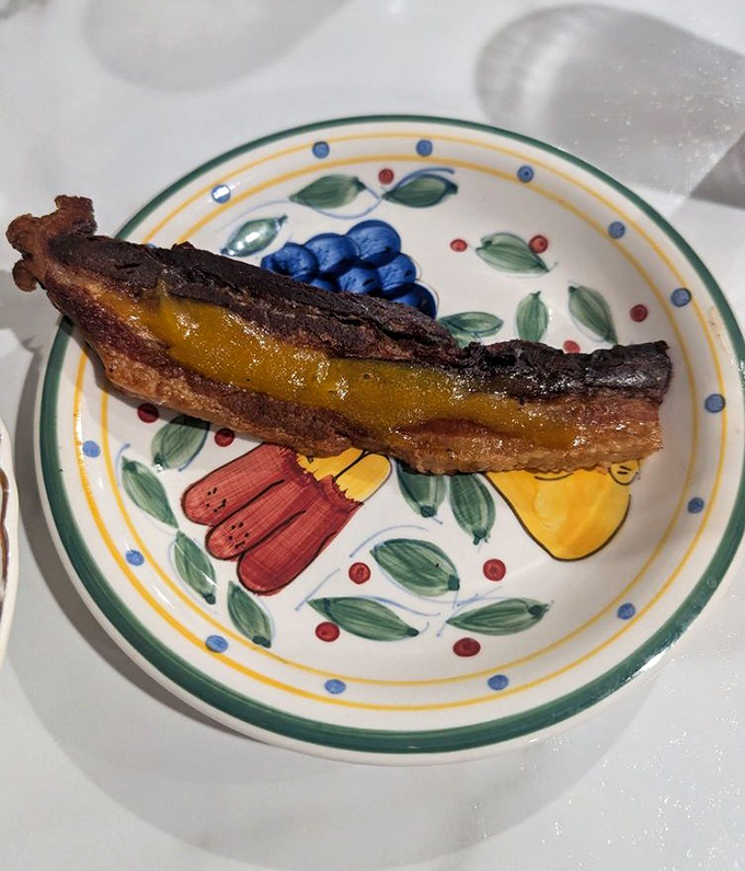 This isn't just bacon &ndash; it's pork belly candy, a glistening testament to what happens when patience meets pork.