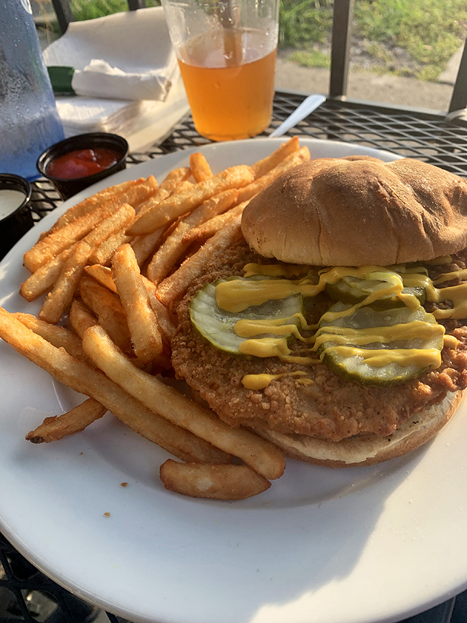 This pork tenderloin sandwich has achieved the perfect ratio of crispy coating to juicy meat&mdash;a mathematical miracle on a bun.