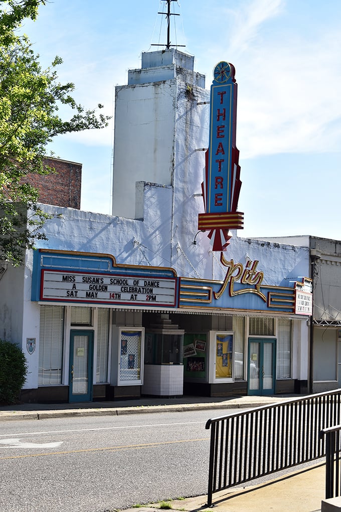 The Ritz Theatre stands as a testament to small-town entertainment, where local dance recitals receive the same red-carpet treatment as Hollywood premieres once did.