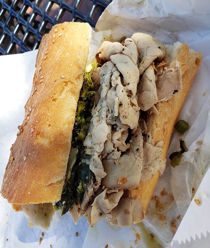 The roast pork sandwich with broccoli rabe might make you question your loyalty to cheesesteaks. It's that good, folks.
