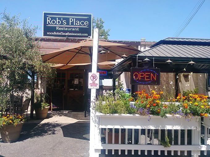 Rob's Place Restaurant surrounds diners with colorful flowers and outdoor seating &ndash; the kind of spot where "farm-to-table" isn't a slogan but simply how things are done.