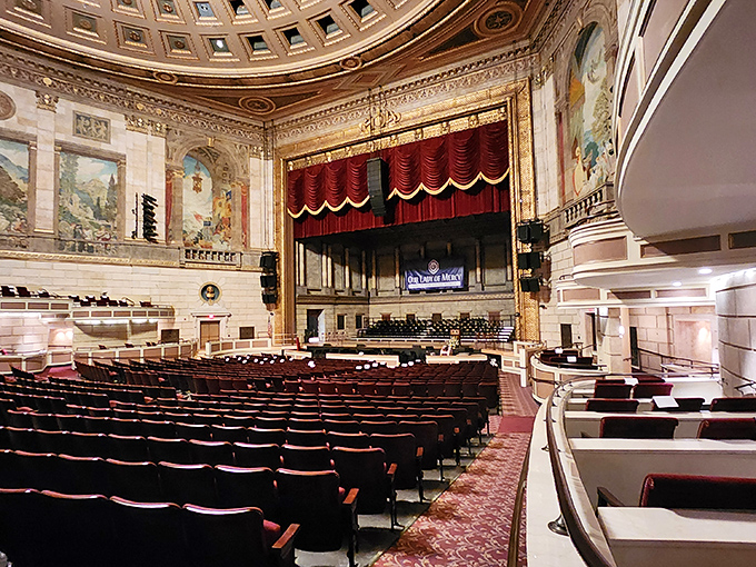 Inside the Opera House, red velvet seats and golden details prove they really don't make them like this anymore.