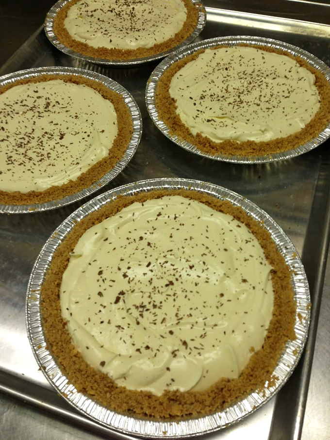 The legendary Rum Pie&mdash;where graham cracker crust meets creamy filling in a dessert so good you'll contemplate ordering a second before finishing your first.