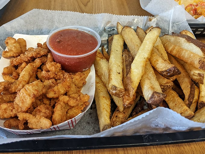 Crispy seafood and hand-cut fries &ndash; the kind of plate that makes you want to send a thank-you note to the ocean.