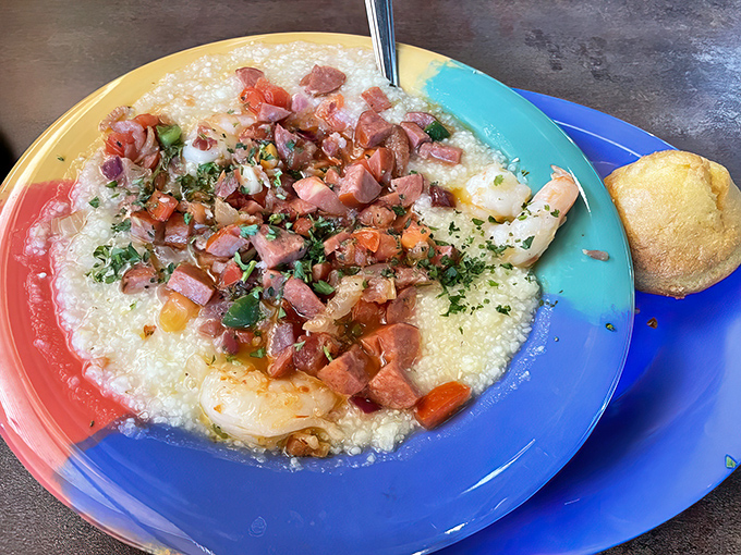 Creamy shrimp and grits that would make a Southerner weep with joy&mdash;comfort food that's traveled north without losing its accent.