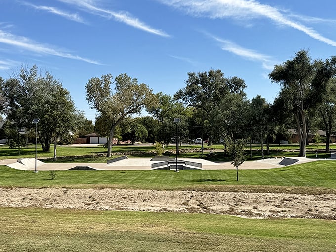 The skatepark's concrete waves offer prairie surfers a place to ride&mdash;proof that even in landlocked Colorado, you can still catch some serious air.
