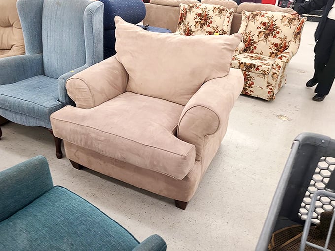 The chair convention, where floral patterns debate solid colors on who deserves to be the next addition to your living room's eclectic personality.