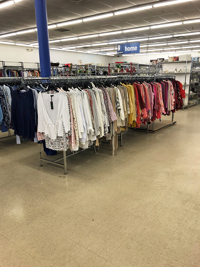 The "home" section: where your next conversation piece is lurking. One shopper's castoff becomes your living room's crowning glory.