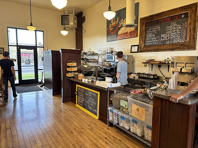 Where potato dreams come true &ndash; the cafe's open kitchen lets you watch as simple tubers transform into culinary treasures.