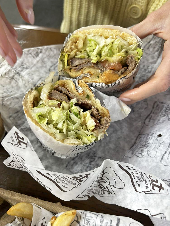 When a steak sandwich requires both hands and a game plan, you know you're dealing with serious business.