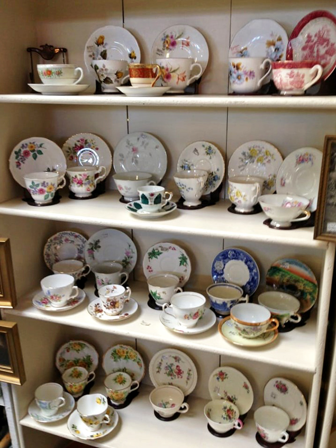 Delicate teacups that have survived decades of afternoon gossip sessions. Each floral pattern tells a different story&mdash;none involving a drive-through window.