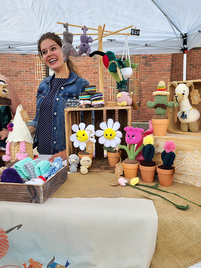 Crafty cuteness overload! These crocheted creations turn ordinary yarn into smiling cacti, cheerful daisies, and other whimsical characters that refuse to be ignored.