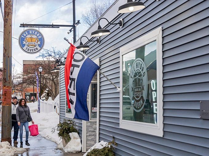 The Hydro Tavern welcomes visitors with that quintessential New England mix of no-nonsense charm and genuine hospitality.