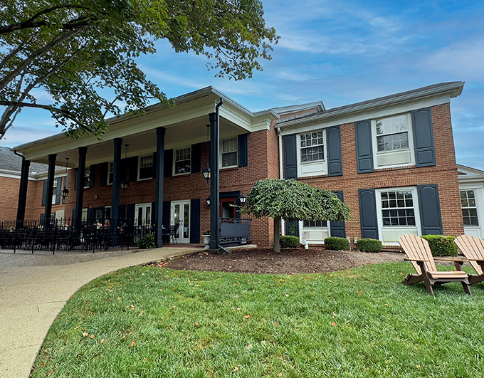 Adirondack chairs on manicured lawns &ndash; the universal signal that you're somewhere that values both tradition and taking your sweet time.