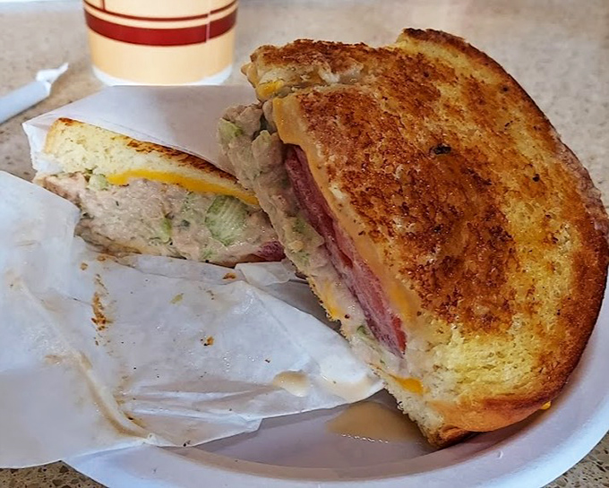 The tuna melt &ndash; where comfort food meets craftsmanship. That golden-brown toast deserves its own fan club.