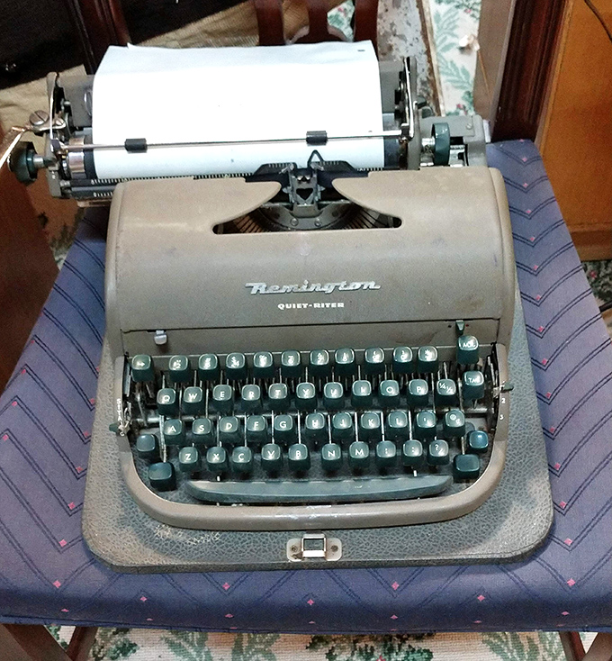 The original text messaging device. This Remington Quiet-Riter has probably written love letters with more soul than all your text messages combined.