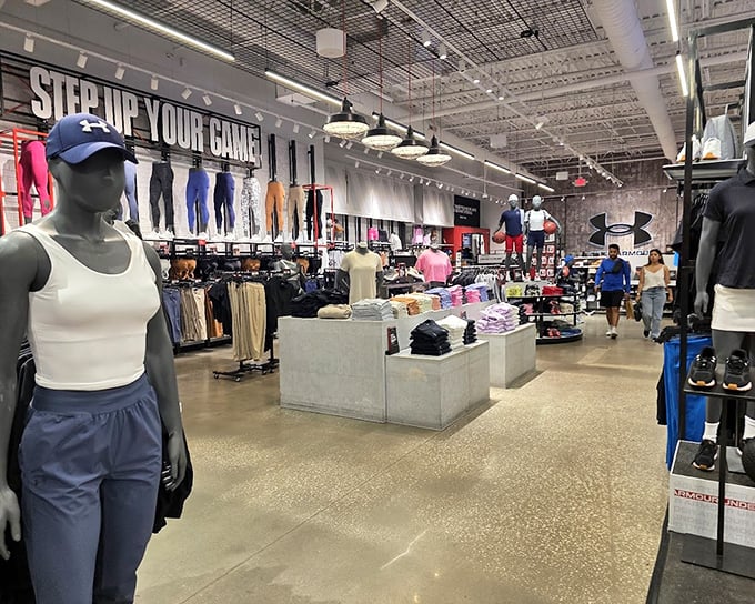 Under Armour's "Step Up Your Game" mantra feels less like workout motivation and more like a challenge to your shopping stamina.