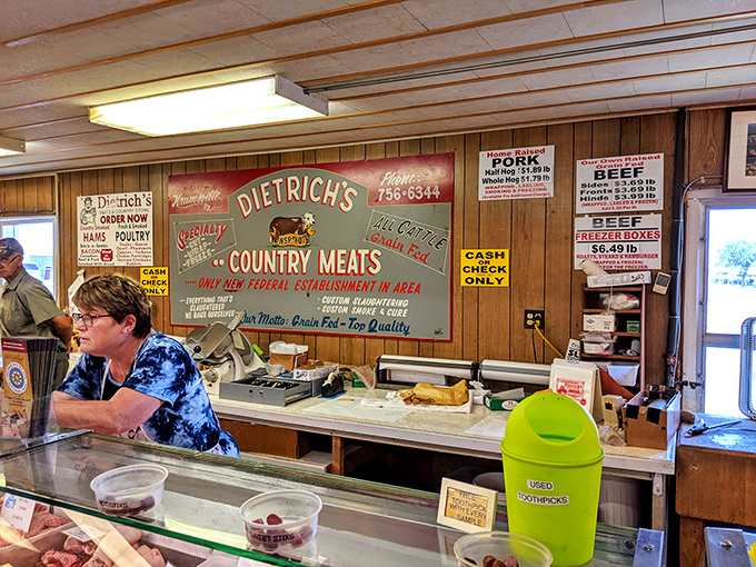 Dietrich's Country Meats offers farm-fresh cuts to discerning shoppers. The butcher counter experience remains deliciously unchanged by time.