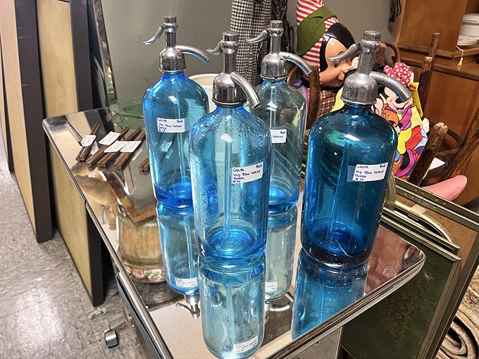 Vintage seltzer bottles that made carbonation elegant instead of just another plastic bottle destined for the landfill.