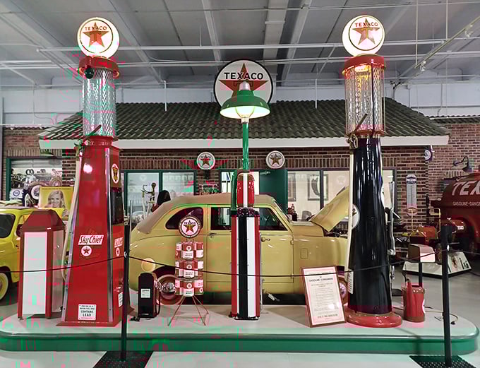These vintage Texaco pumps aren't just gas dispensers&mdash;they're sculptures from an era when filling stations had personality and attendants wore bow ties.