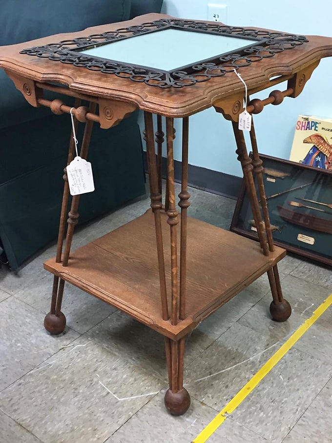 Not just a table&mdash;a time machine with turned legs and ornate metalwork that's witnessed decades of family gatherings.