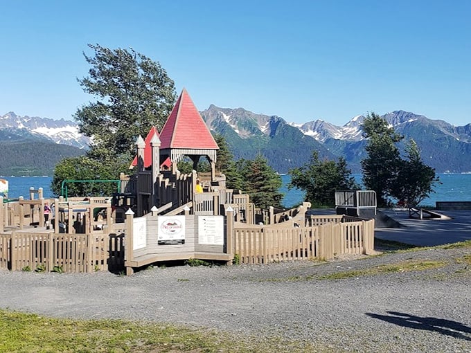 This playground proves that even in Alaska, kids get the best views &ndash; swinging and sliding with Resurrection Bay's sparkling waters as backdrop.