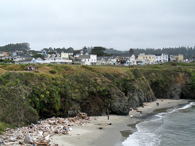 Perched dramatically on the edge of America, Mendocino's homes cling to the cliffs as if daring the Pacific to come closer.