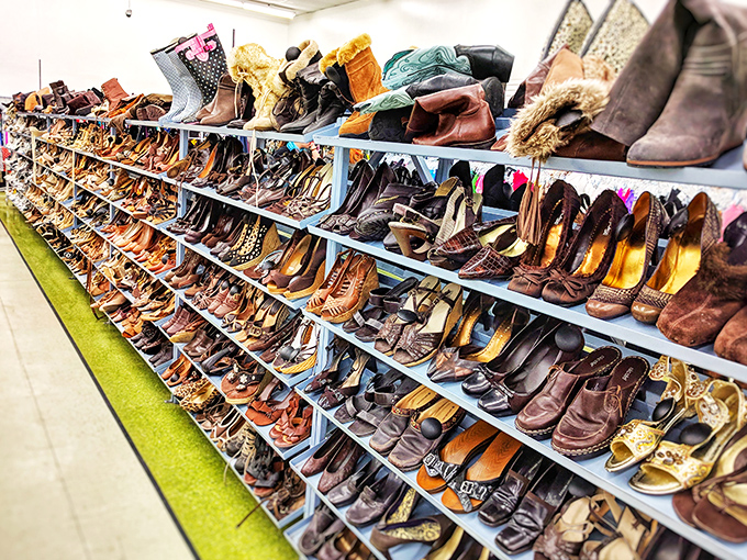 A shoe lover's fever dream. Each pair whispers possibilities of where they might take you&mdash;from boardroom battles to dance floor victories.