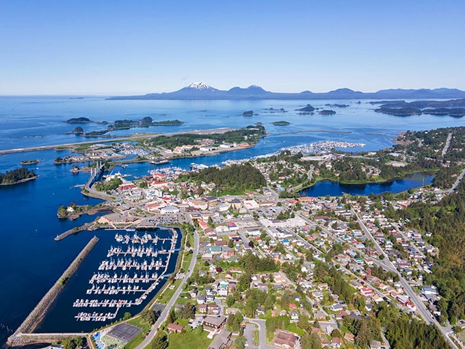 From above, Sitka reveals its true character&mdash;a community nestled into whatever spaces the mountains and ocean were willing to concede.