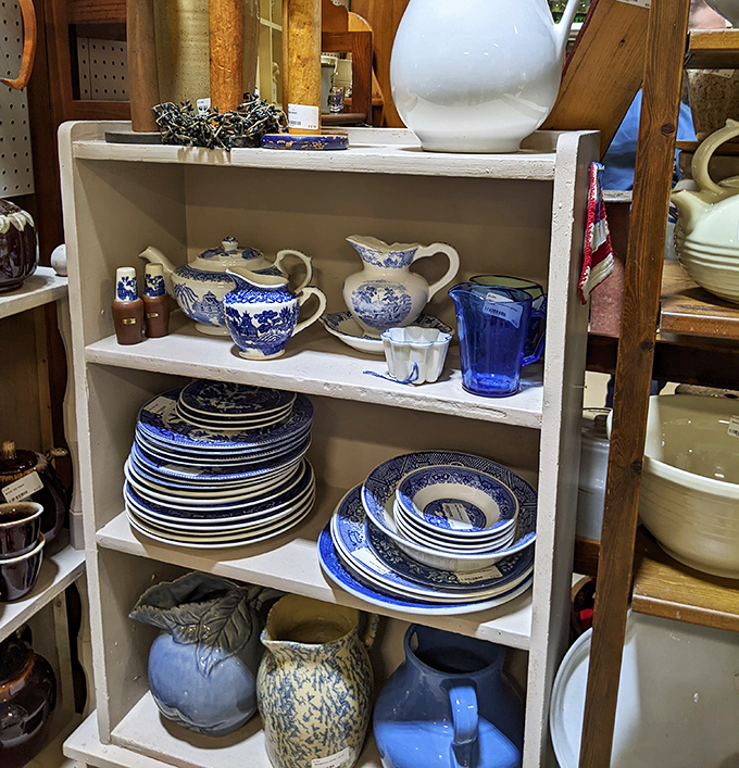 Blue and white pottery that would make your grandmother swoon and your interior designer friend nod in approval.