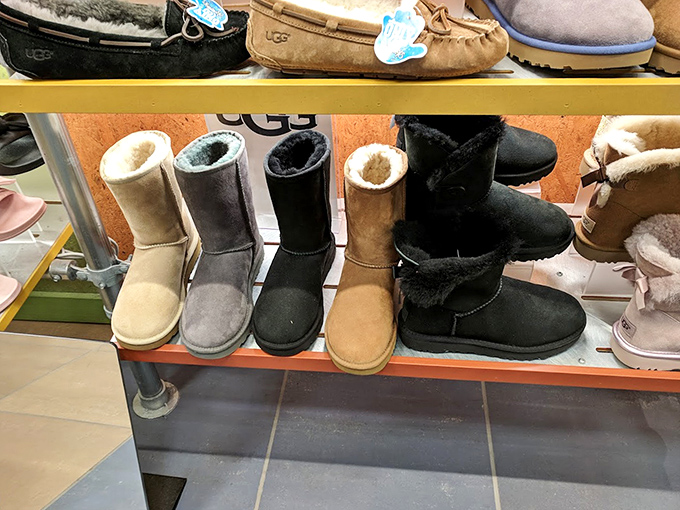 UGG boots lined up like cozy soldiers ready to wage war against cold Michigan winters at wonderfully reduced prices. Photo credit: <a href="https://maps.google.com/maps/contrib/114343014693661148295" target="_blank" rel="noopener noreferrer">Andrew Qie</a>	UGG boots lined up like cozy soldiers ready to wage war against cold Michigan winters at wonderfully reduced prices.