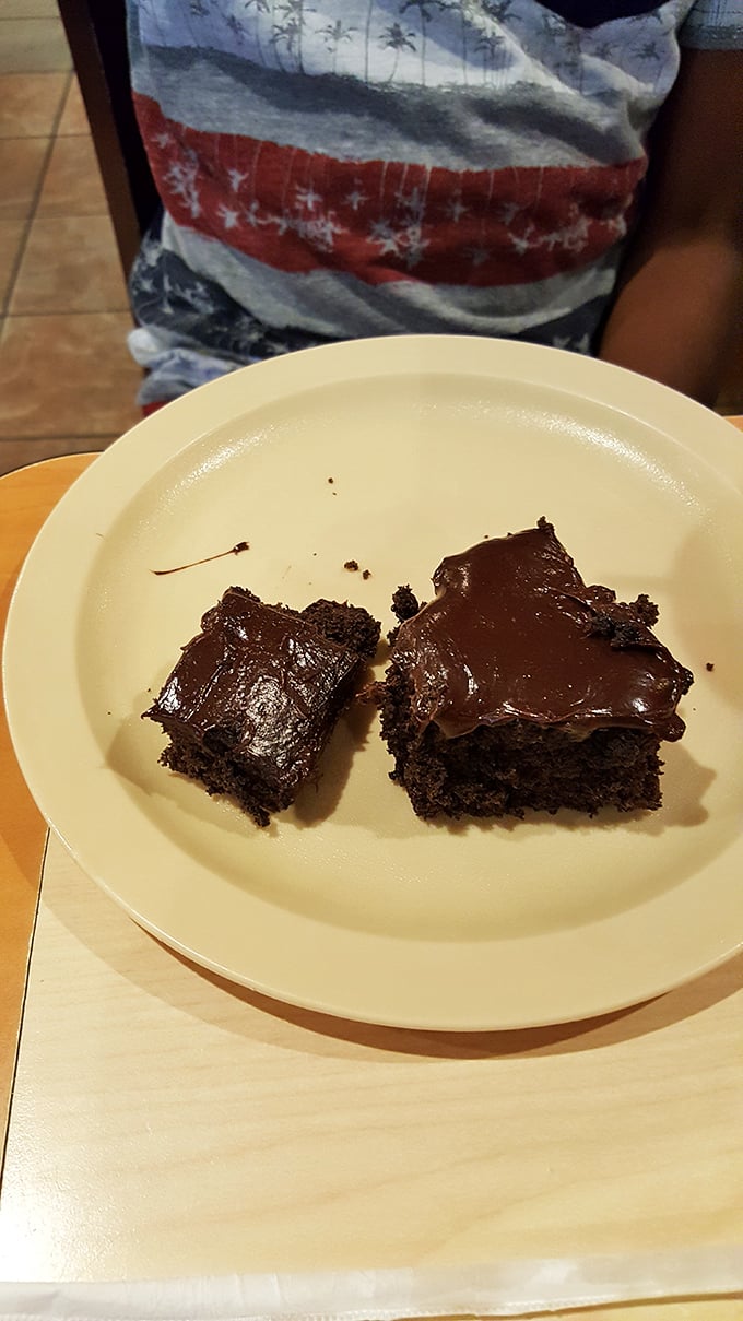 These chocolate brownies aren't just dessert; they're therapy with frosting. Two pieces suggest someone knows the meaning of "treat yourself."