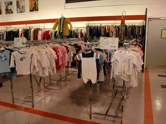 Tiny fashions at tiny prices. Outfit your growing kids without growing your credit card debt in this well-organized children's section.