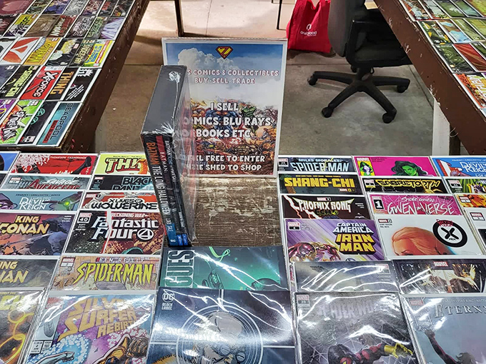Comic book heaven for collectors&mdash;where Spider-Man, Wolverine, and your childhood memories are preserved in plastic sleeves.
