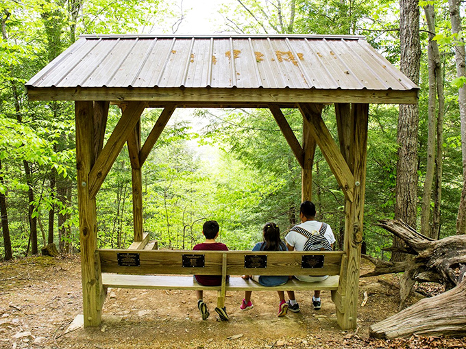 The perfect spot to rest weary legs and contemplate life's big questions, like "How much longer until lunch?"