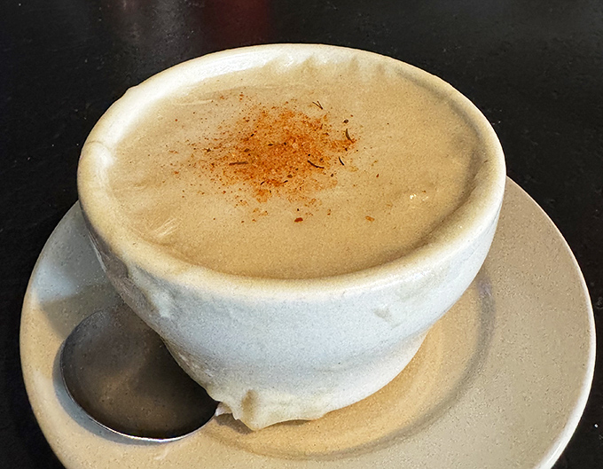 Cream of crab soup that's actually cream AND crab &ndash; not just a vague suggestion of seafood swimming in a sea of dairy.