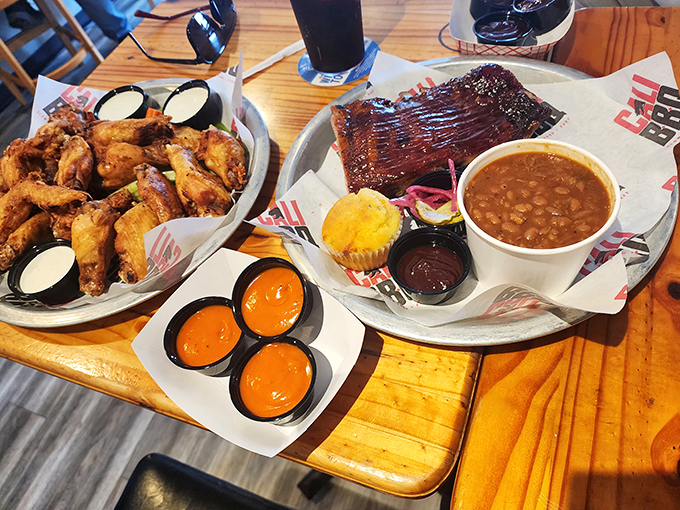 A barbecue spread that would make even the most dedicated cardiologist temporarily suspend their medical advice &ndash; worth every delicious moment.