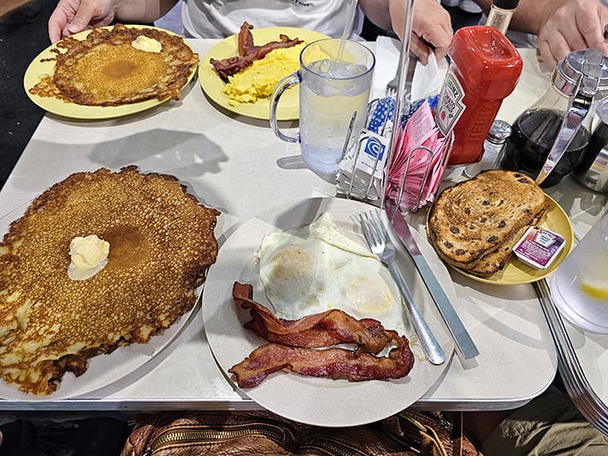 When multiple plates of pancakes hit the table, decisions must be made &ndash; attack the bacon first or dive straight into those golden discs of joy?