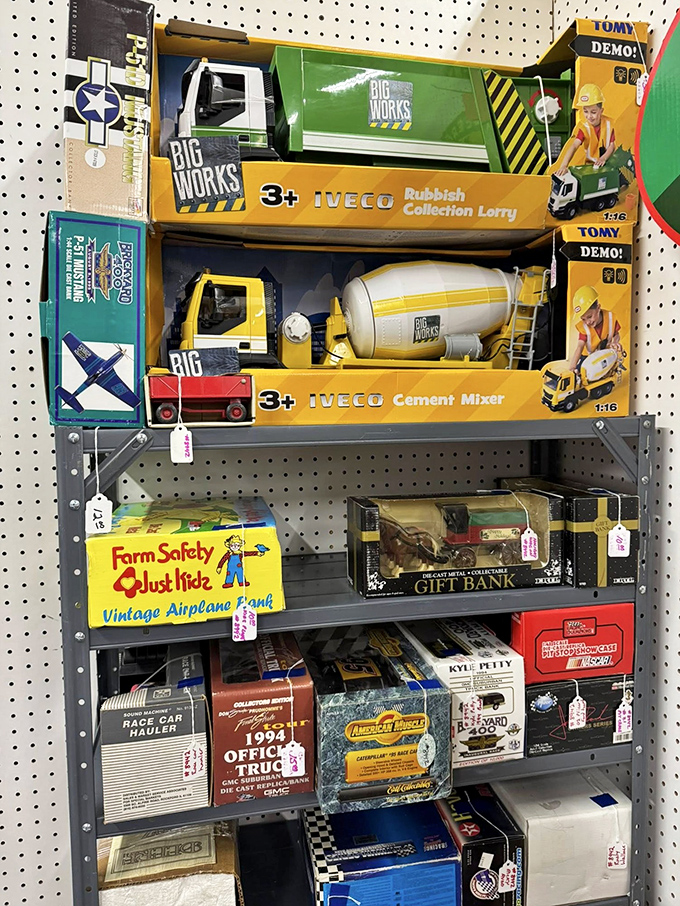 Toy trucks that never grew up and never needed batteries. The kind that made "vroom vroom" sounds powered by pure imagination.