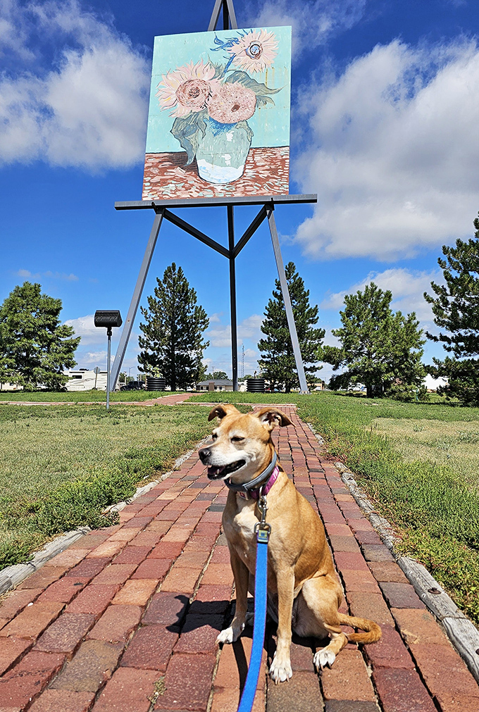 This happy pup seems to appreciate the finer things in life. "Paint me like one of your French bulldogs, Vincent!"
