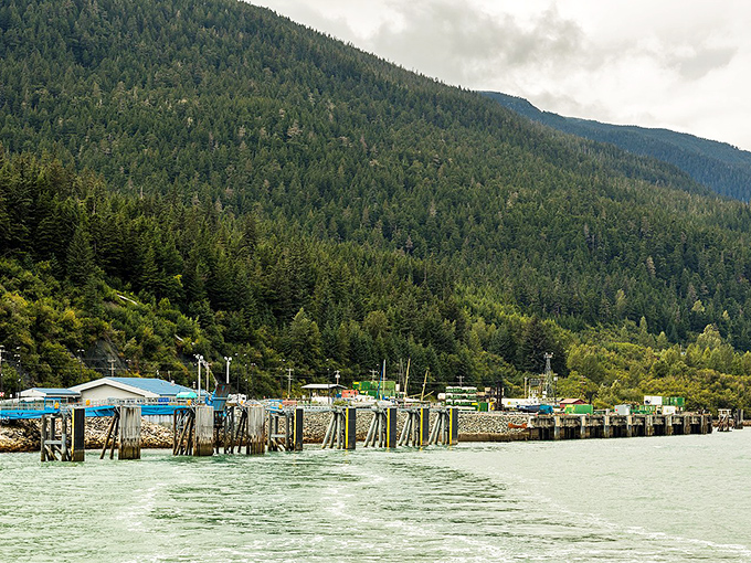 The ferry terminal where Alaskans casually commute across waters that would make cruise ship passengers reach for their cameras.