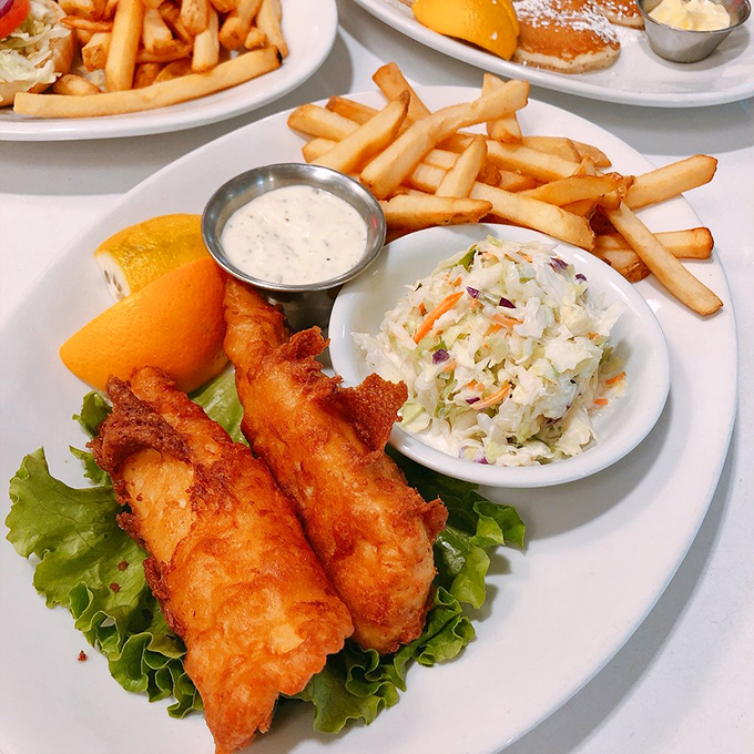 The legendary fish and chips – golden, crispy perfection that's worth crossing the Golden Gate for, even in rush hour traffic.
