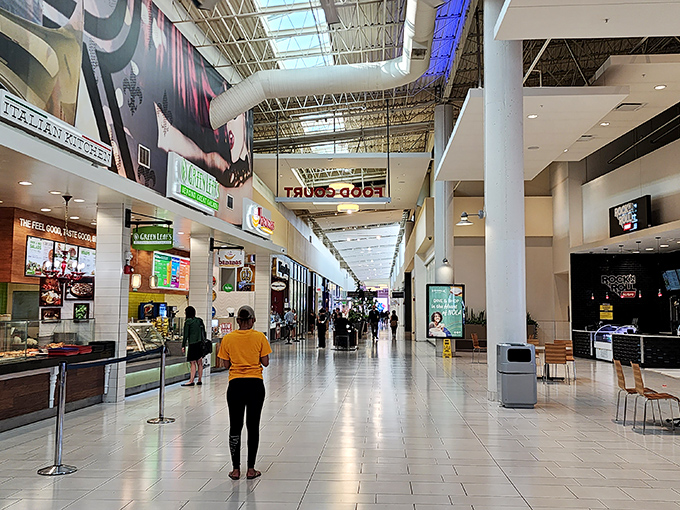 The food court: where shopping marathoners refuel before the next round of retail therapy. That open design practically whispers, "Just one more store after lunch."