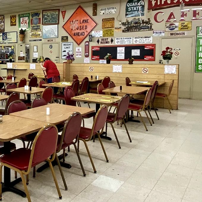 The no-frills caf&eacute; serves up nostalgia alongside lunch. Those vintage signs on the wall? They're the secret ingredient in every meal.