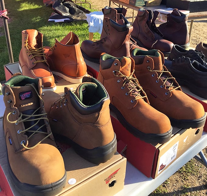Work boots with stories to tell. Each scuff mark is waiting to happen on these sturdy companions for Minnesota's changing seasons.