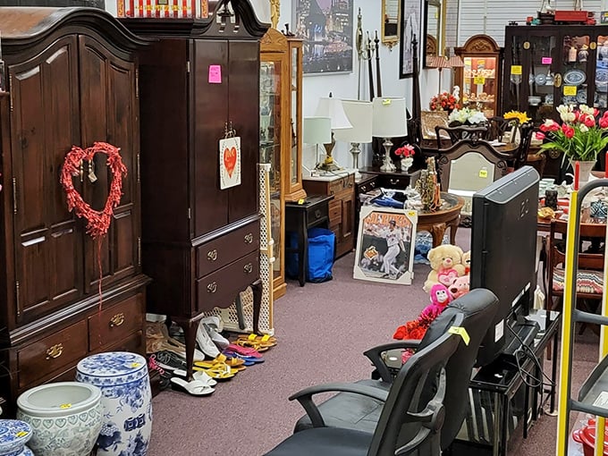 Furniture with stories to tell. That wardrobe isn't just storage&mdash;it's practically asking to be checked for secret passages to Narnia.