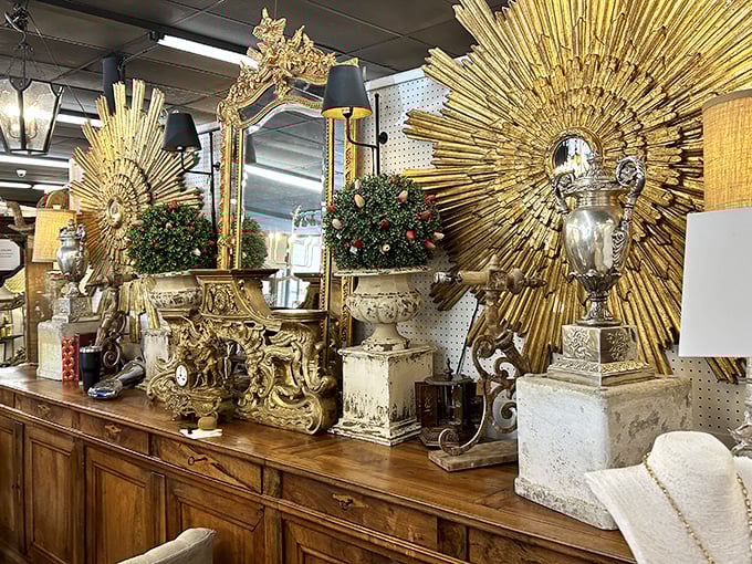 Sunburst mirrors and gilded treasures that would make Liberace jealous &ndash; maximalism at its magnificent best.