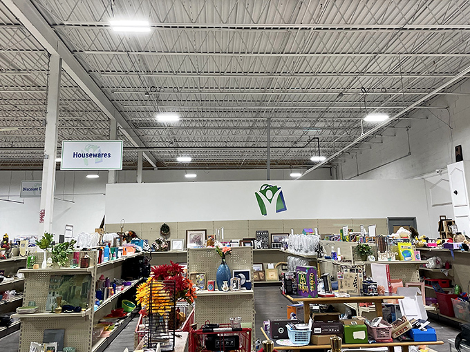 The housewares section: a domestic archaeologist's dream dig. That perfect serving bowl for your famous potato salad could be hiding here.